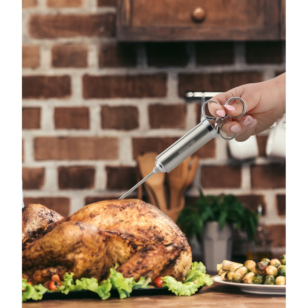 Quickfire Stainless Steel Meat Injector Kit – Paradise Supplies