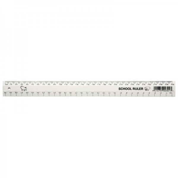 White School Ruler 300mm – Paradise Supplies